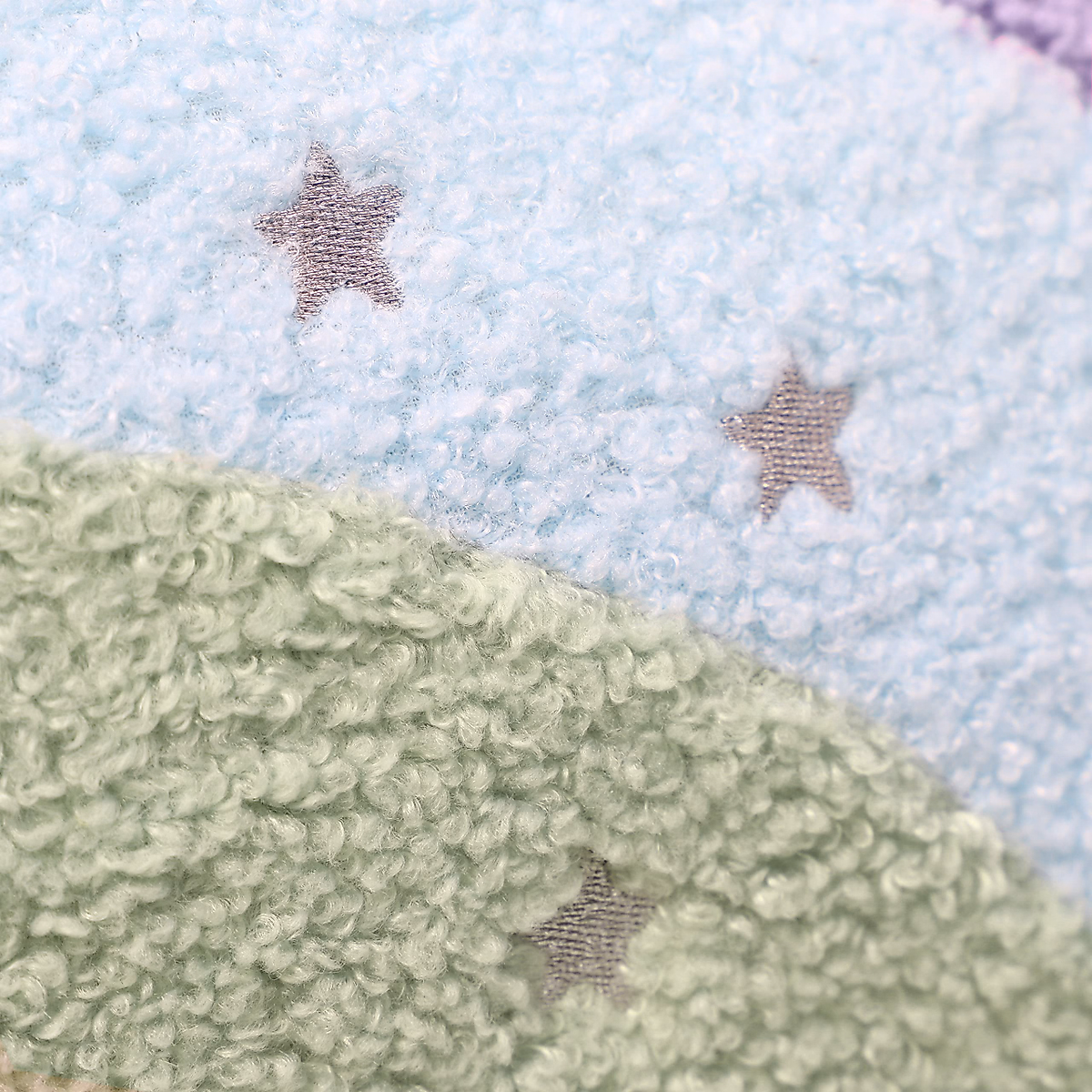 Hopscotch Squad Rainbow Rocker Fully Assembled Natural Wood Rocking Horse with Soft Fleece Multi-Color Puffy Plush Clouds