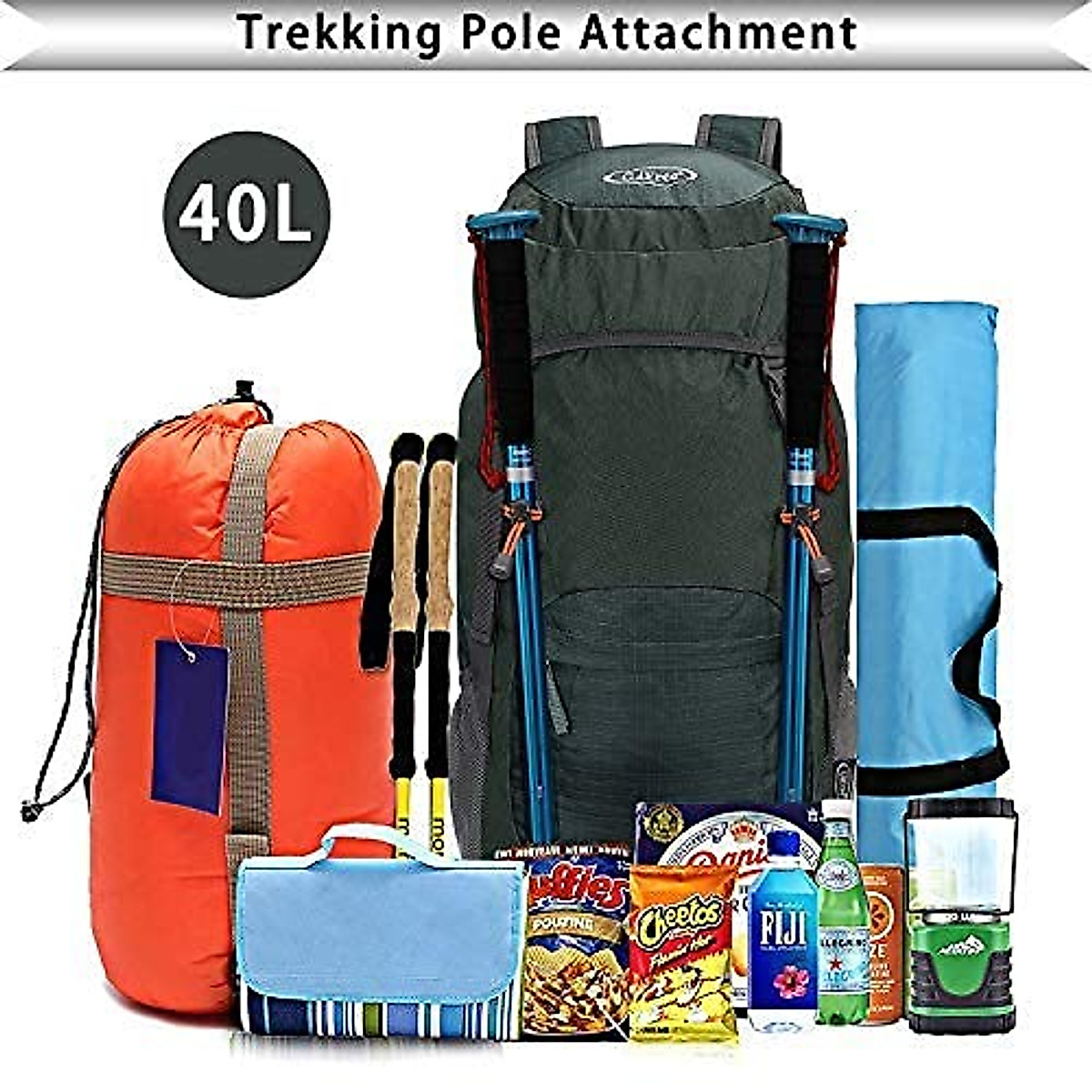 G4Free Lightweight Packable Hiking Backpack 40L Travel Camping Daypack Foldable