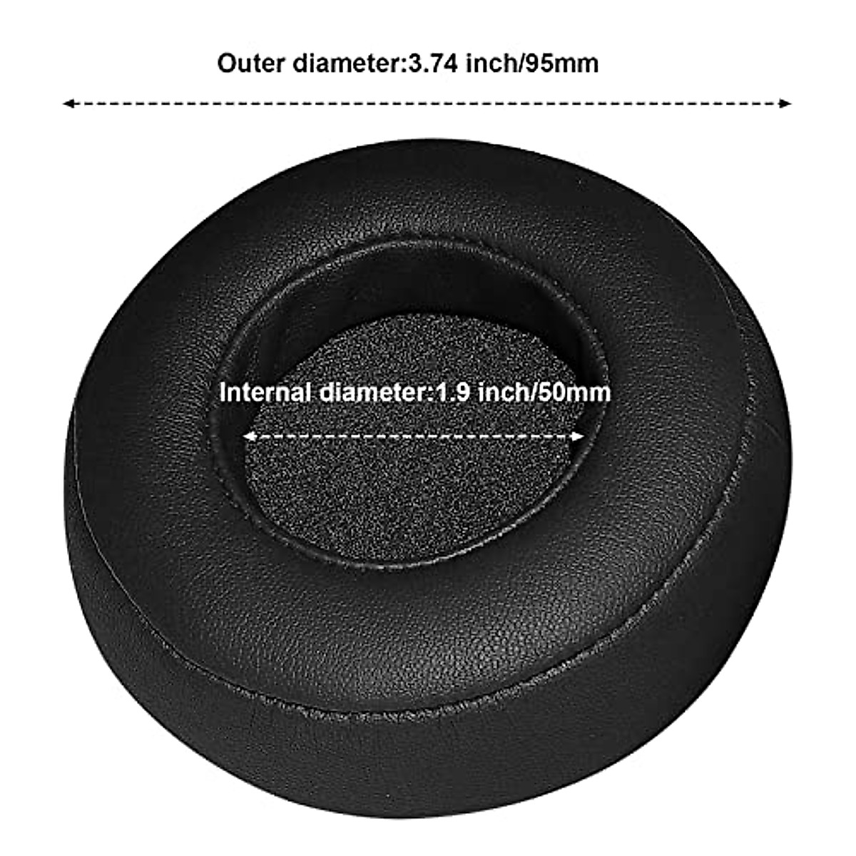 Pro Replacement Earpads Memoery Foam Ear Cushion Covers Compatible with Monster Beats by Dr.Dre PRO/Detox Headphones (Black)