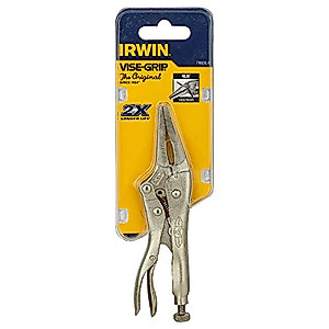IRWIN VISE-GRIP Original Locking Pliers, Long Nose, 4-Inch (1602L3),Silver,100mm
