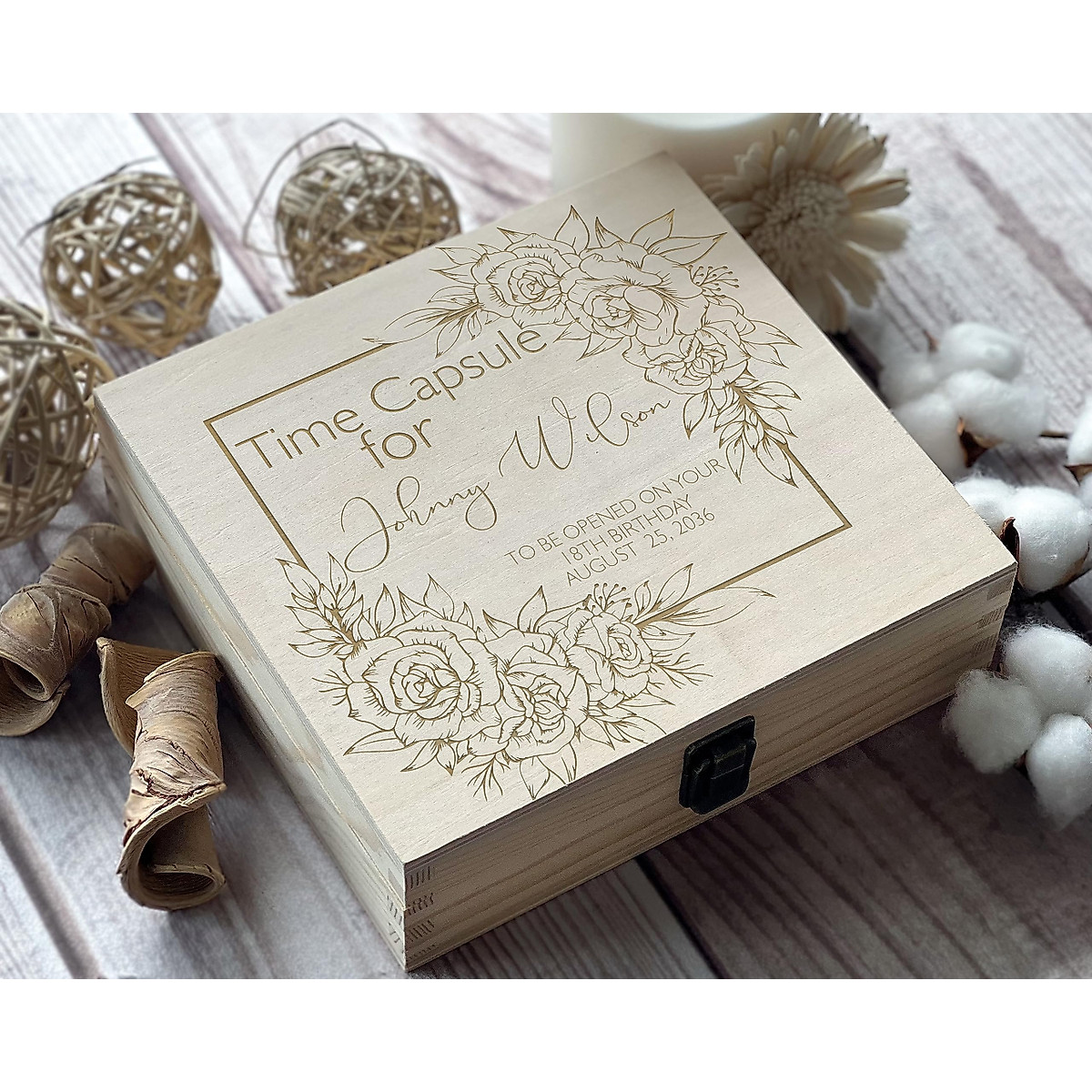 1st Birthday Commemorative Chest: Personalized 18th Birthday Capsule, Exclusive Keepsake Box, Baby's Milestone Library, Unforgettable Wedding Anniversary Tribute