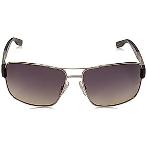 Hugo Boss BOSS Men's 0521/S Wrap Polarized Sunglasses, Ruthenium, 64 mm