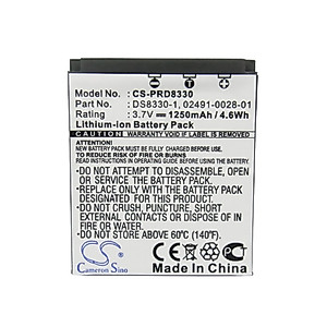 CXYZ 1250mAh Battery Replacement for Prima DS8330-1 DS-588, DS-8330, DS-8340, DS-8650, DS-888, DS-A350