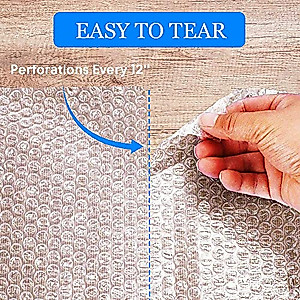 packbabol Bubble Cushioning Wrap Rolls 2-Pack, 12 Inch x 72 Feet 3/16" Air Bubble, Bubble Moving Wrap for Packing, Moving Supplies, Small business