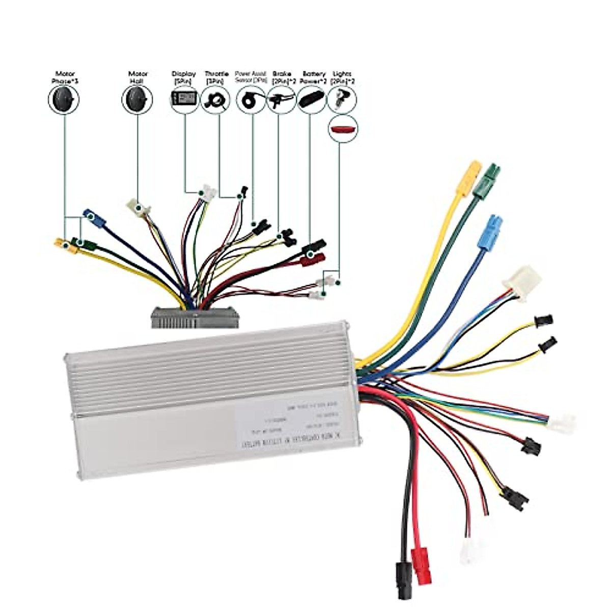 Vbestlife Front Wheel Electric Bicycle Conversion Motor Kit, 20 Inch 48V 1500W Electric Bike Front Drive Motor Wheel Kit with 35A Controller LC‑S866 Meter Shifter Assist Sensor