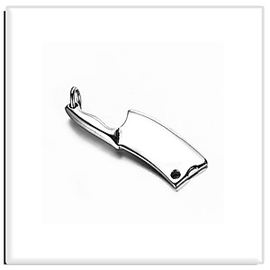 Xusamss Fashion Classic Titanium Steel Kitchen Knife Pendant Chef Necklace,22inches Box Chain