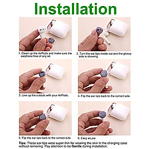 IiEXCEL (Fit in Case) Eartips for AirPods 1 AirPods 2, 5 Pairs Replacement Super Thin Slim Rubber Earbuds Ear Tips Skin Accessories for AirPods 1 & 2 (Fit in Charging Case) 5 Colorful