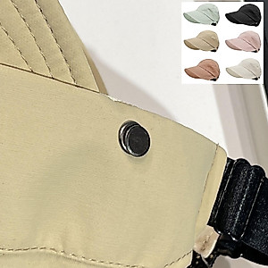 Women's Large Brim UV Protection Empty Top Sun Hat,Outdoor Wide Brim Hats for Women,Outdoor UV Protection Hollow Top Sun Hat (US, Alpha, One Size, Medium, Black)