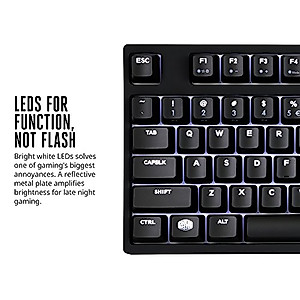 Cooler Master MasterKeys Pro L White LED Mechanical Gaming Keyboard, Cherry MX Brown, Full Size (Large)