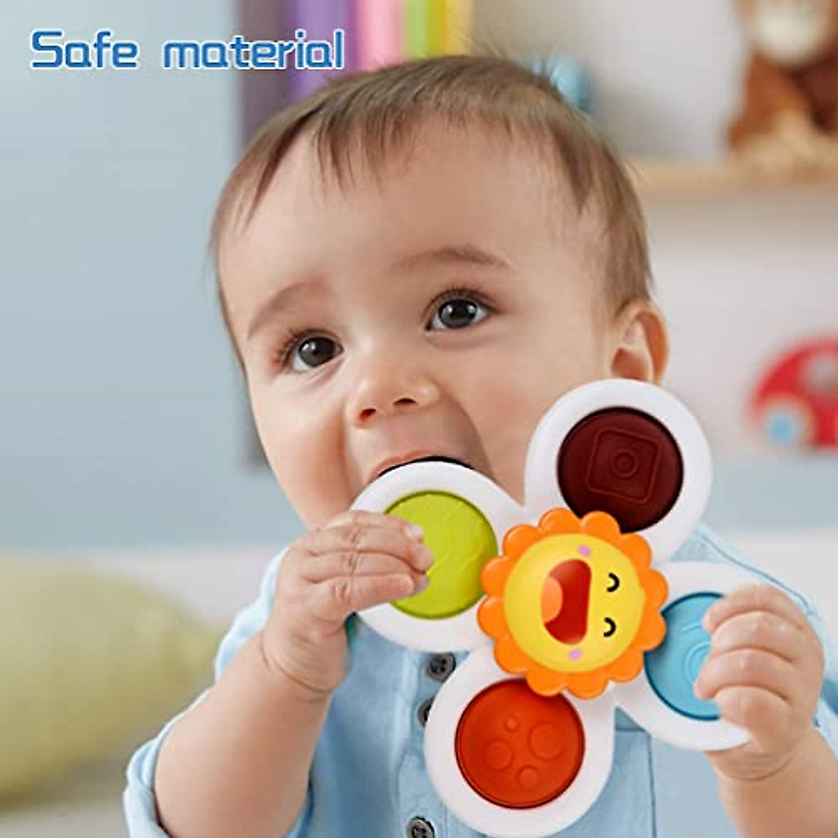Suction Cup Spinner Toys for Babies，Toddler Fidget Toys Age 1-2, Suction Cup Bath Toys, Sensory Toys for Toddlers 1-3, Birthday Gifts for Girl Boy