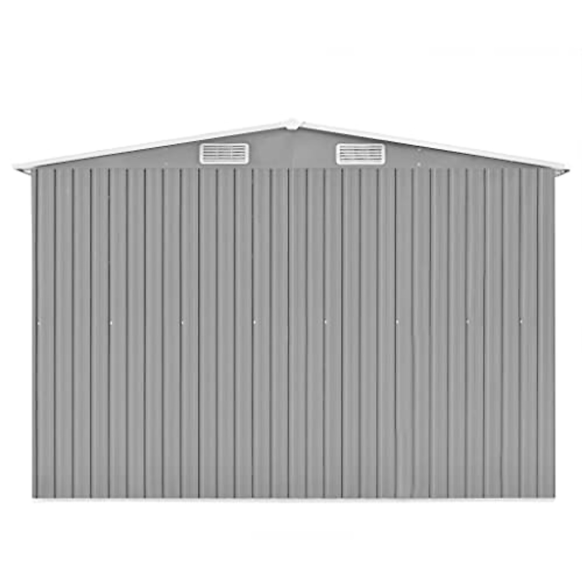 Outdoor Metal Storage Shed, Garden Shed with Door and Vents, Tool Room for Backyard, Patio, Lawn Garden Shed 101.2"x154.3"x71.3" Metal Gray
