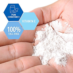 MED PRIDE Hypoallergenic 22oz Baby Powder 100% Talc Free with Aloe Vera & Vitamin E- Pure Cornstarch Absorbent Baby Powder for Moisture Protection, Diaper Rash & Chaffing- Paraben-Free