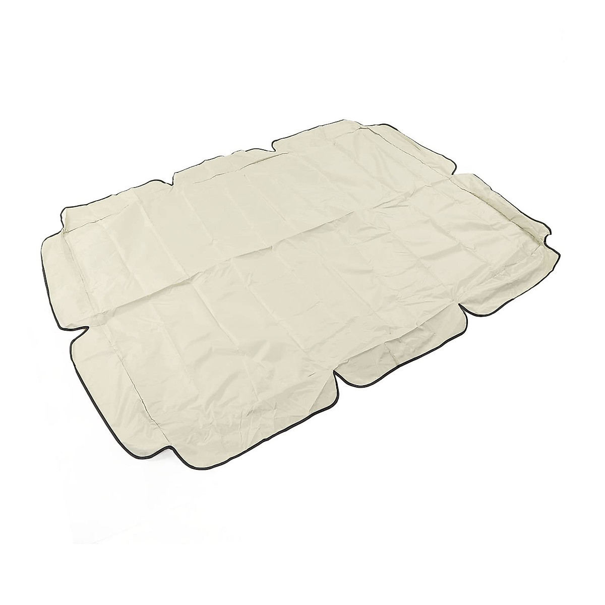 Tissting Outdoor Porch Swing Canopy Waterproof Top Cover, 420D Silver Coated Oxford Fabric Swing Chair Canopy Replacement for Outdoor Garden Patio (164x114x15cm/64.6x44.9x5.9in)(Beige)