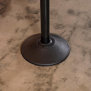 US Weight Black Heavy Duty Premium Steel Stanchion with Black 7.5-Foot Retractable Belt, 2 pack