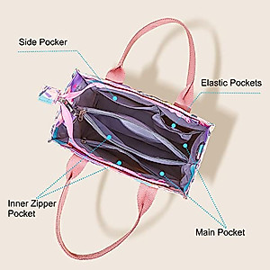 FIOBEE Canvas Tote Bag for Woman Shoulder Bag Tote Handbags Crossbody Bags with Zipper Multiple Pockets Girls