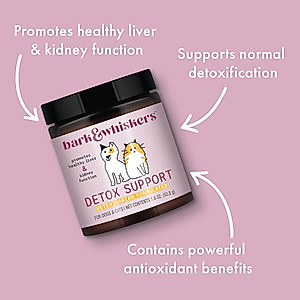 Bark & Whiskers Detox Support for Dogs & Cats, 1.8 Oz. (52.3 g), Promotes Healthy Liver & Kidney Function, Veterinarian Formulated, Non-GMO, Dr. Mercola