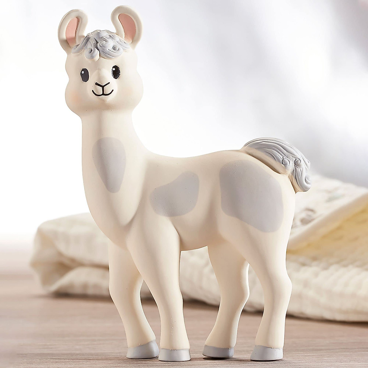 Lil' Llama Baby Teething Toys, Llama Teether for Toddler & Baby Boys and Girls, 100% Natural Rubber BPA-Free Squeaky Baby Toy, Soothe Sore Itchy Gums & Teething Pain (Llama)