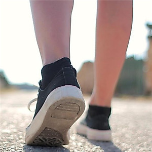 HUSO Tennis Socks Cushioned Low Ankle High Performance Fashion Cool Athletic Running Socks for Men Women 2 Pairs (White, Black, L/XL)