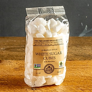 India Tree Rough Cut Mauritius White Sugar Cubes, 1.1 Pound Jar, Unrefined Sugar Cube, Kosher, Non GMO