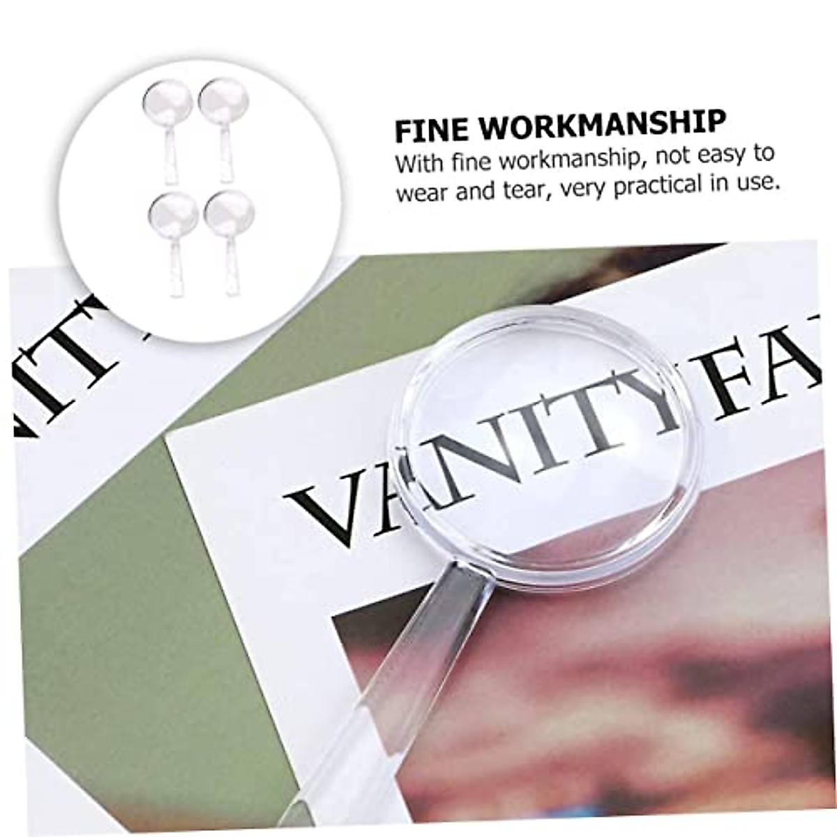 24Pcs 42 Magnifier Small Pocket Magnify Glass Nature Exploration Observation Handheld Lens Pocket Magnifying Glass Portable Magnifying Glass Mini Read Newspaper Plastic Student