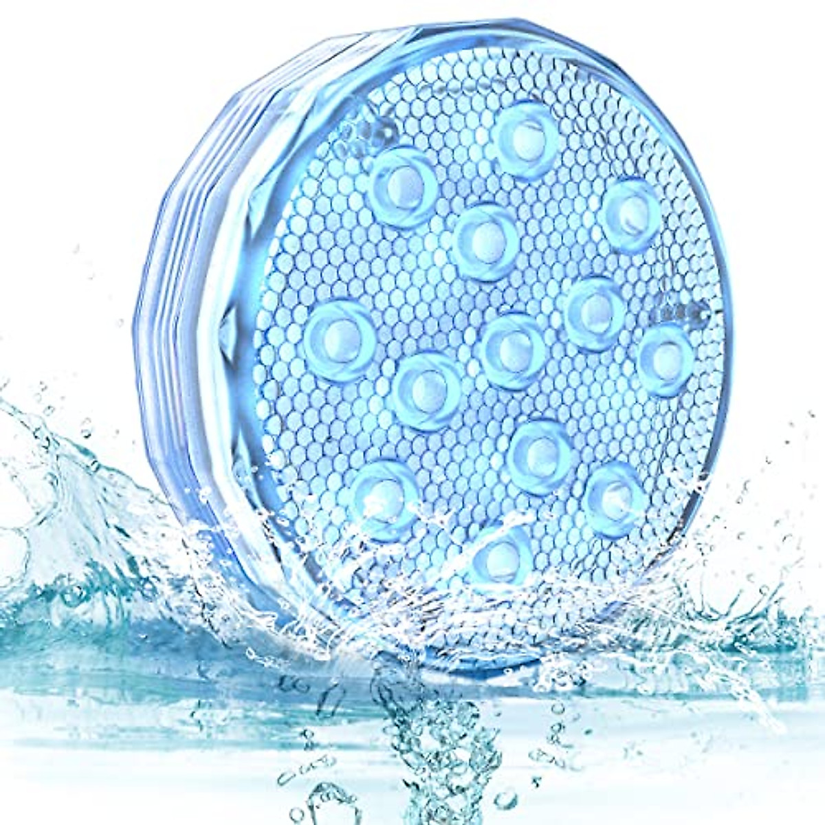 Pool Lights, 2022 New Double Layer Full Waterproof Submersible LED Lights with Magnet/Timing, 3.75" RGB Color Changing Underwater Lights for Above Ground Pools/Inground Pools, Ponds, Hot Tub, Party