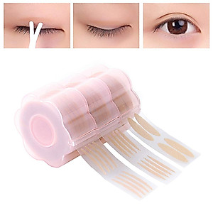 VASANA 1800PCS Beige Three Different Shapes Double Eyelid Tape Tool Invisible Beauty Double Eyelid Tape Stickers Makeup Breathable Big Eye Decoration for Mono-eyelids
