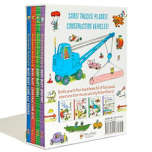 Richard Scarry's Busy Busy Boxed Set: Busy Busy Airport; Busy Busy Cars and Trucks; Busy Busy Construction Site; Busy Busy Farm (Richard Scarry's BUSY BUSY Board Books)