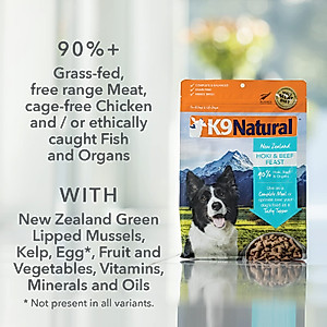 K9 Natural - Grain Free Freeze Dried Dog Food Topper - Hoki & Beef, 3.5oz