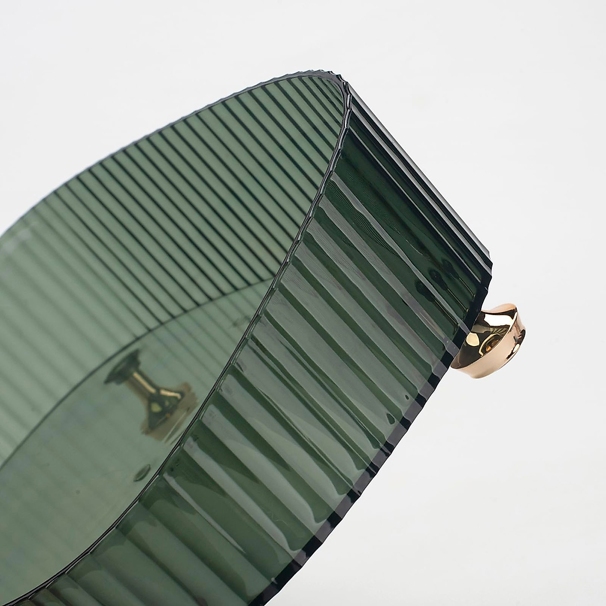 Makeup Perfume Organizer, Bathroom Vanity Tray, Decorative Dresser Tray, Countertop Organizer Tray for Cosmetics, Dark Green