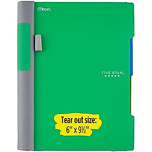 Five Star Advance Spiral Notebooks, 2 Subject, College Ruled Paper, 100 Sheets, 9-1/2" x 6", Assorted Colors, 6 Pack (38642)