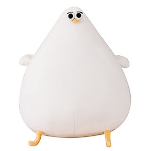 OUKEYI Funny Plush Seagull Pillow, Simulation Cute Fat Chicken Doll Toys, Soft Stuffed CushionsChicken Plush Pillow Floor Mat Kawaii Festival Gifts (15.7inches)