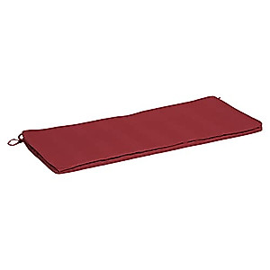 Arden Selections Outdoor Bench Cushion 18 x 46, Caliente Red