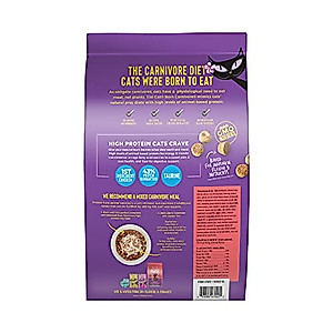 Tiki Cat Born Carnivore High Protein, Chicken, Herring & Salmon Meal, Grain-Free Baked Kibble to Maximize Nutrients, Dry Cat Food, 5.6 lbs. Bag
