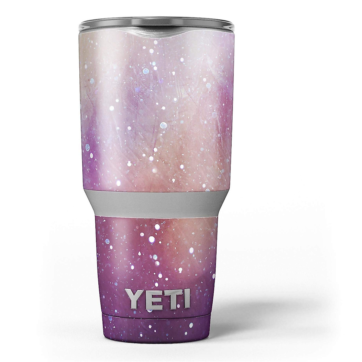 Design Skinz The Grungy Purple and Orange Scratched Surface - Skin Decal Vinyl Wrap Kit Compatible with The Yeti Rambler Cooler Tumbler Cups