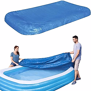 Rectangular Pool Cover, Above Ground Pool Covers, Inflatable Pool Cover for Swim Centers Size 120 in x 72 in (305 cm x183 cm)