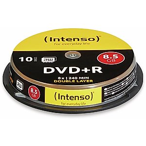 Intenso DVD-R 8; 5GB; 08X; Double LAYERR; Cake Box 10
