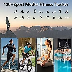 Hoowel Smart Watch for Men and Women - Alexa Built-in Smartwatch with Heart Rate, Sleep and Blood Oxygen Monitor,24/7 Heart Rate Auto Image Correction, Portable Smartwatch Dynaudio Speakers (Black)