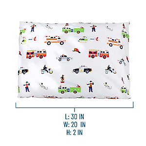 Wildkin Kids Microfiber Pillow Case for Boys and Girls, Soft Breathable Microfiber Fabric, Measures 20 x 30 Inches, Fits a Standard Size Pillow (Heroes)