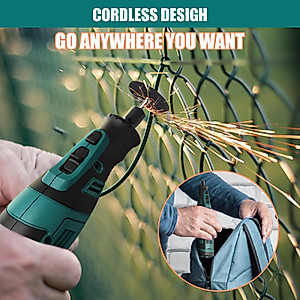 NEU MASTER 8V Cordless Rotary Tool Kit, Power Rotary Tool With 2.0Ah Batttery, 103pcs Accessories, 30000RPM 5-Speeds LED light, Multi Power Carving Tools for Sanding, Polishing, Drilling, Cutting