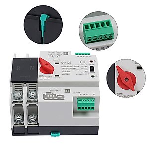 Dual Power Automatic Transfer Switches Self Cast Conversion Switch Generator Changeover Switch 110V (2P 100A)