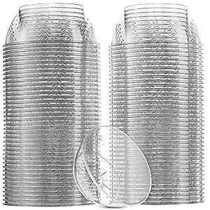 Clear Mini Plastic Bowls - (Bulk 100 Pack) 6 Oz Disposable Premium Hard Plastic Dessert Bowls for Serving, Weddings, Catering, Parties, Ice Cream, Home or Event Party Supplies