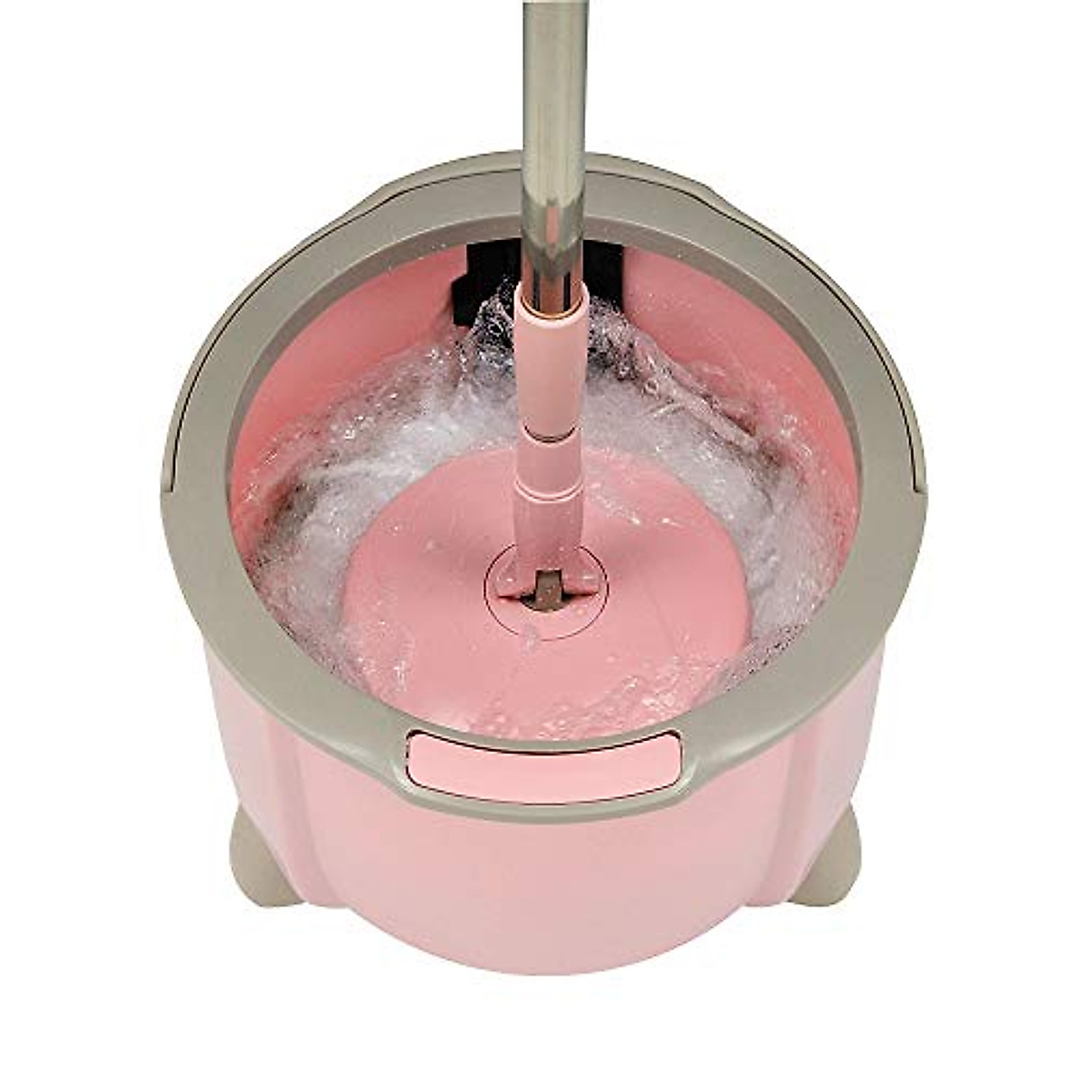 Azuma Industrial TSM557 Rotating Mop Tornado Round Set, Compact, Wiping Width 10.2 inches (26 cm), Handle Length 42.5-51.2 inches (107.5-130 cm), Pink, Single Layer Cleaning