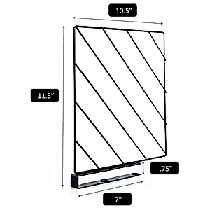 Home Hideout Shelf Dividers for Closet Organization (4-Pack; 10.5L x 11.5H x 0.75W in) || Metal Closet Shelf Divider; Perfect Closet Shelf Organizer, or for Bathroom and Kitchen Shelves (Matte Black)