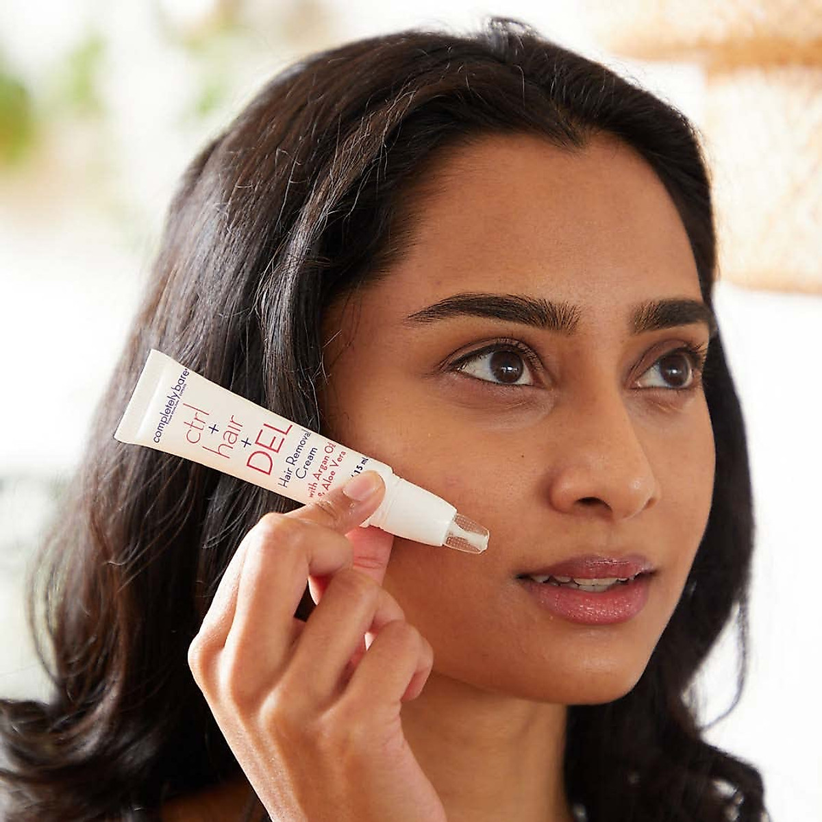 completely bare ctrl+hair+DEL Targeted Hair Removal Cream - Moisturizing Argan Oil & Aloe Vera