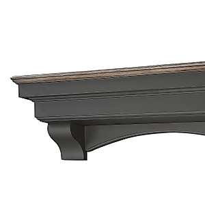 Pearl Mantels 499-72-27 Hadley Mantel Shelf, 72-Inch, Cottage Distressed