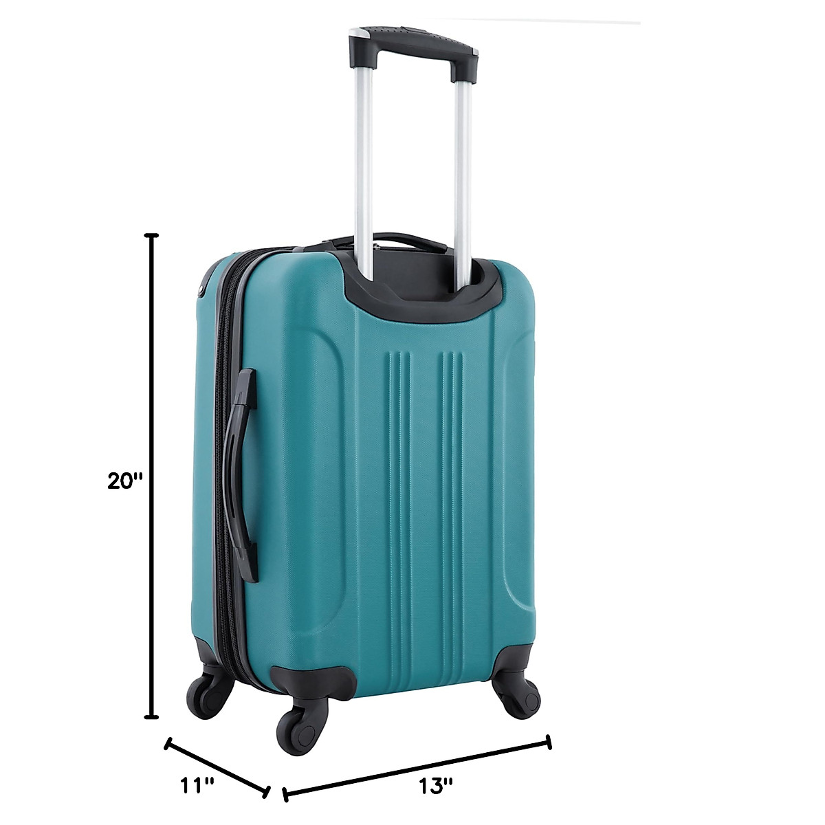 Travelers Club Chicago Hardside Expandable Spinner Luggage, Teal, 20" Carry-On