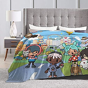 Ultra Soft Micro Fleece Blanket Throw Fuzzy Lightweight Hypoallergenic Plush Fashion Print Blanket