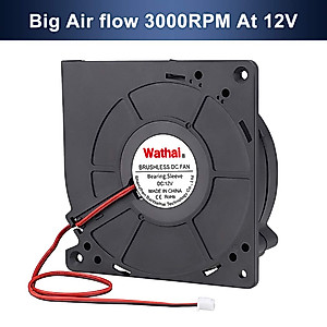 Wathai Brushless Cooling Blower Fan 120mm x 32mm 12V High Airflow DC Centrifugal Fan For Radiator
