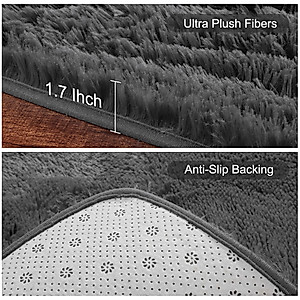 KICMOR Area Rugs, Soft Shag Fuzzy Rugs Fluffy Carpet