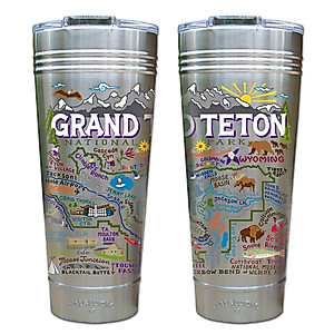 Catstudio Grand Teton Thermal Tumbler | Triple Wall Insulation With Non Slip Bottom | Great Travel Cup for Water, Coffee, Tea, or Smoothies